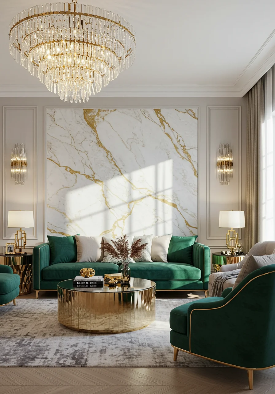 25 Luxurious Wallpaper Accent Wall Ideas to Elevate Your Living Room - Decor Sly | Decor Designs ...